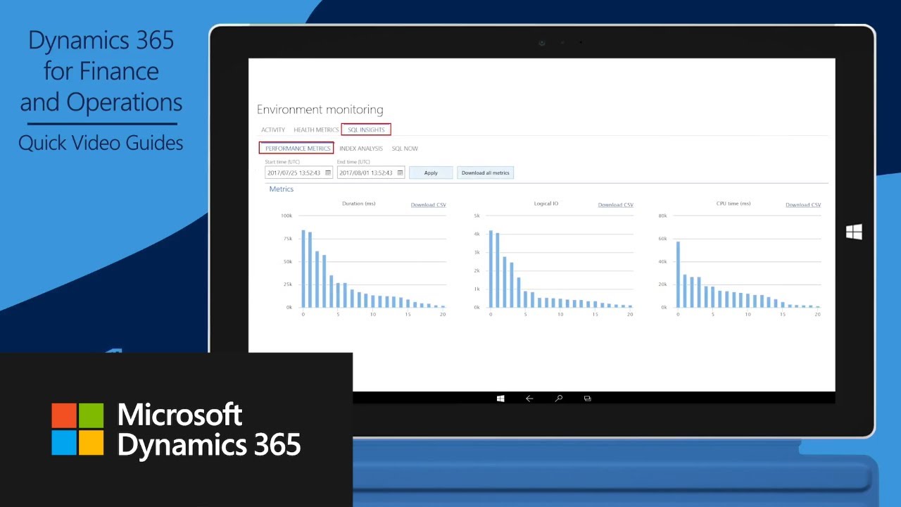 Use telemetry to monitor key performance counters in Dynamics Lifecycle Services - YouTube