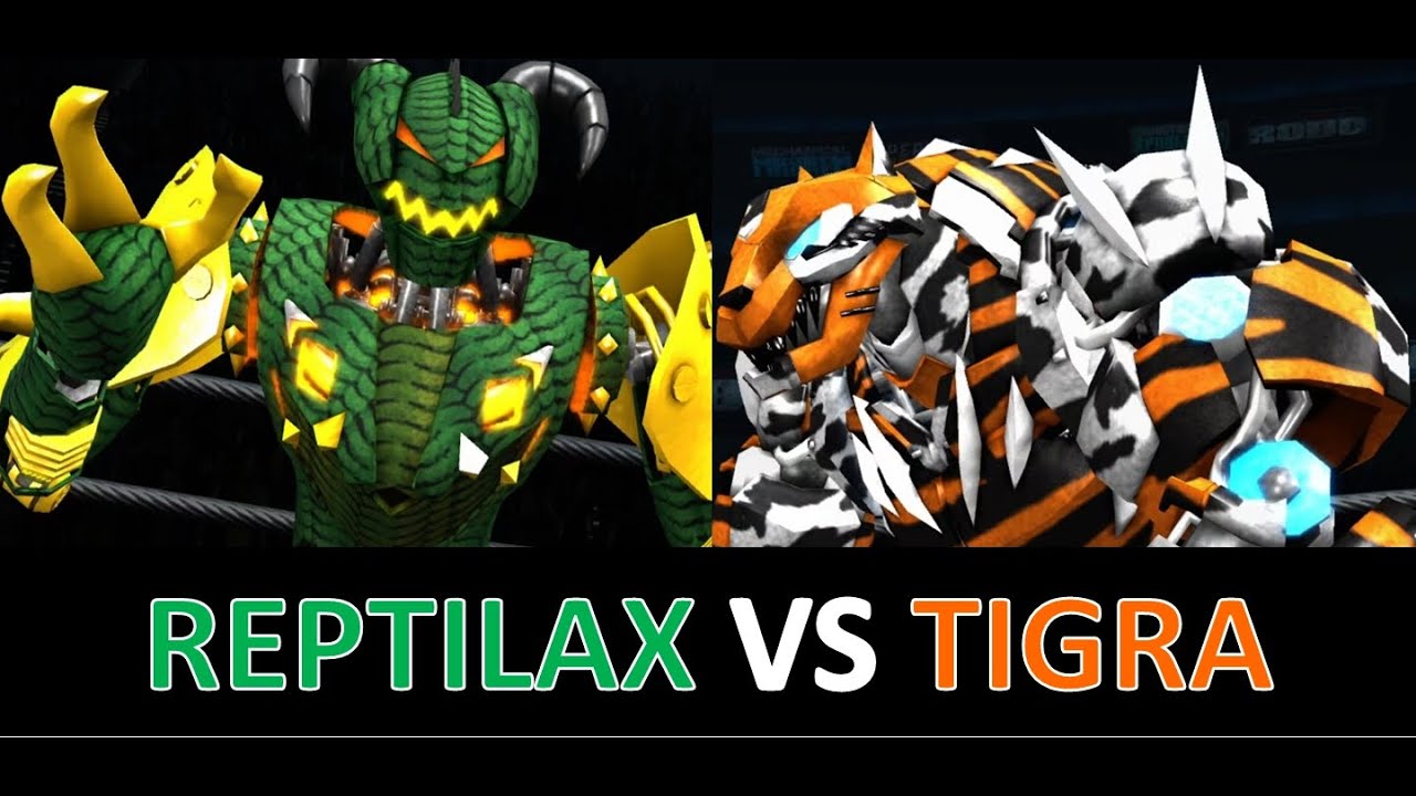 Reptilax VS Tigra (Requested Video) - Real Steel Xenia - YouTube