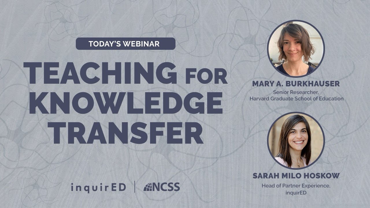 Teaching for Knowledge Transfer - YouTube