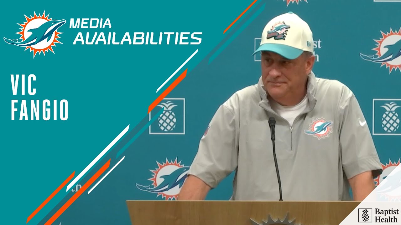 Defensive Coordinator Vic Fangio meets with the media | Miami Dolphins ...