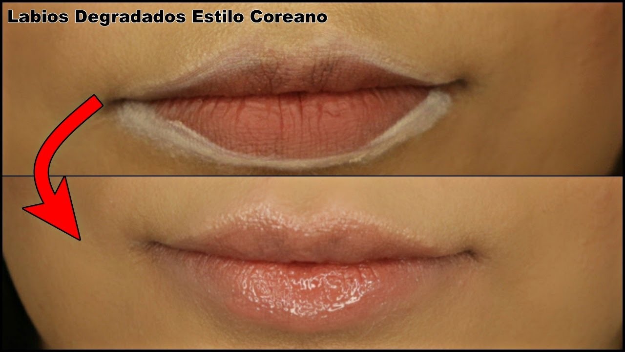 COMO PINTARSE LOS LABIOS AL ESTILO COREANO | maquillaje de labios ...