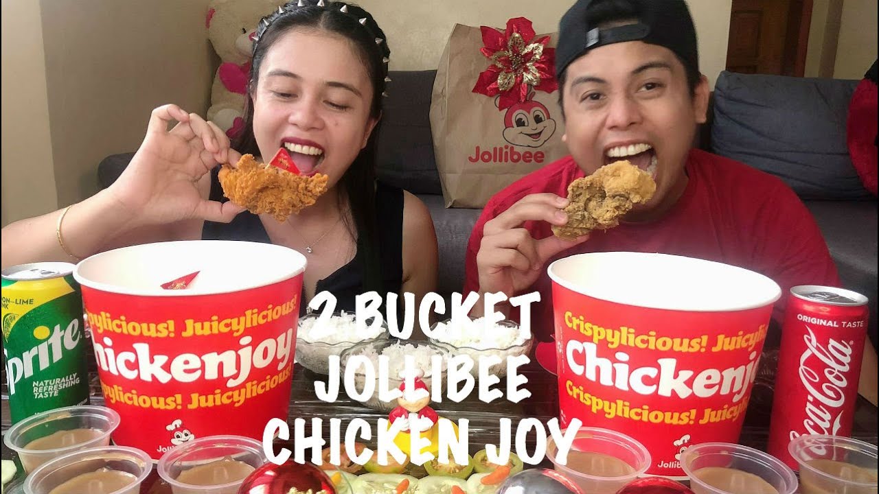 2 BUCKET JOLLIBEE CHICKEN JOY & GRAVY MUKBANG - YouTube