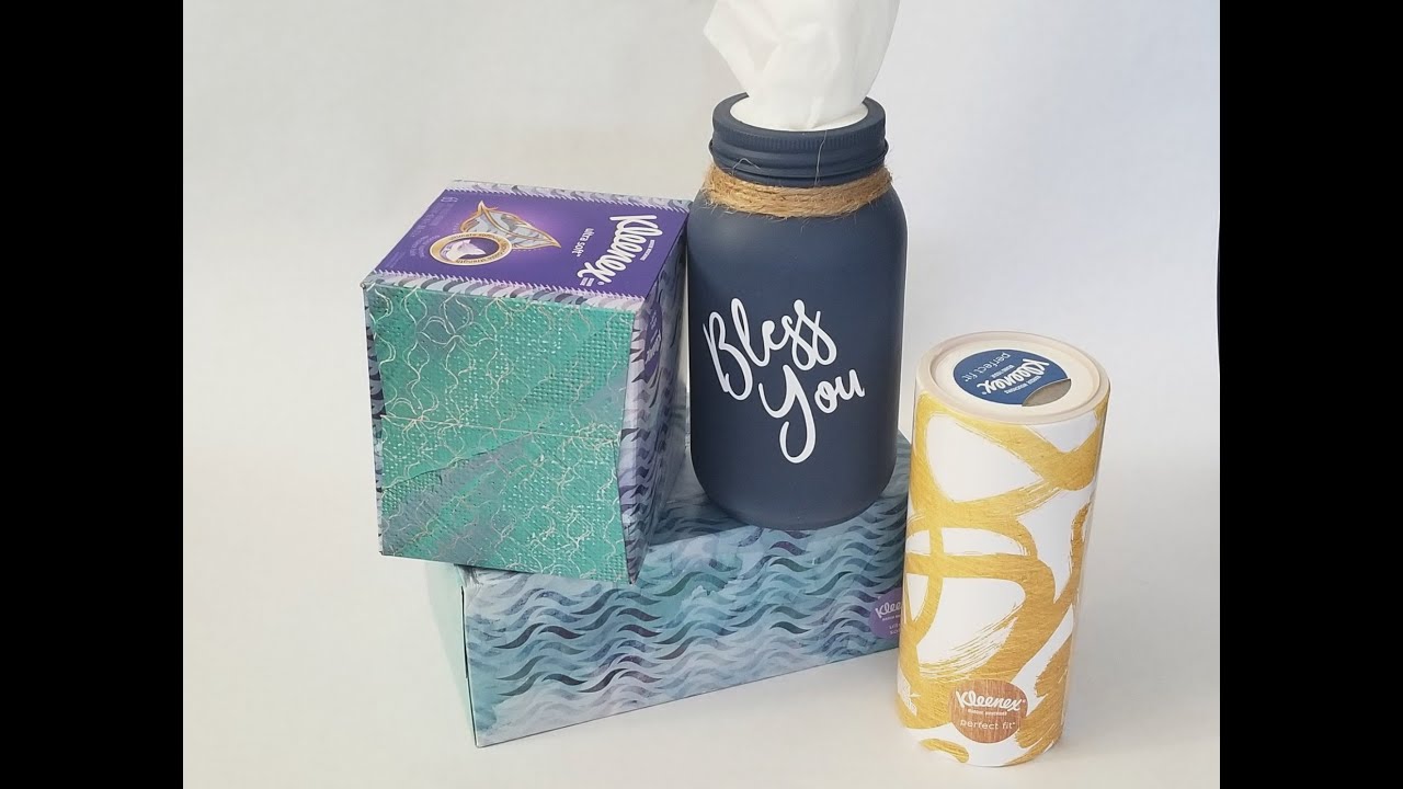 Mason Jar Tissue Holder Tutorial - YouTube