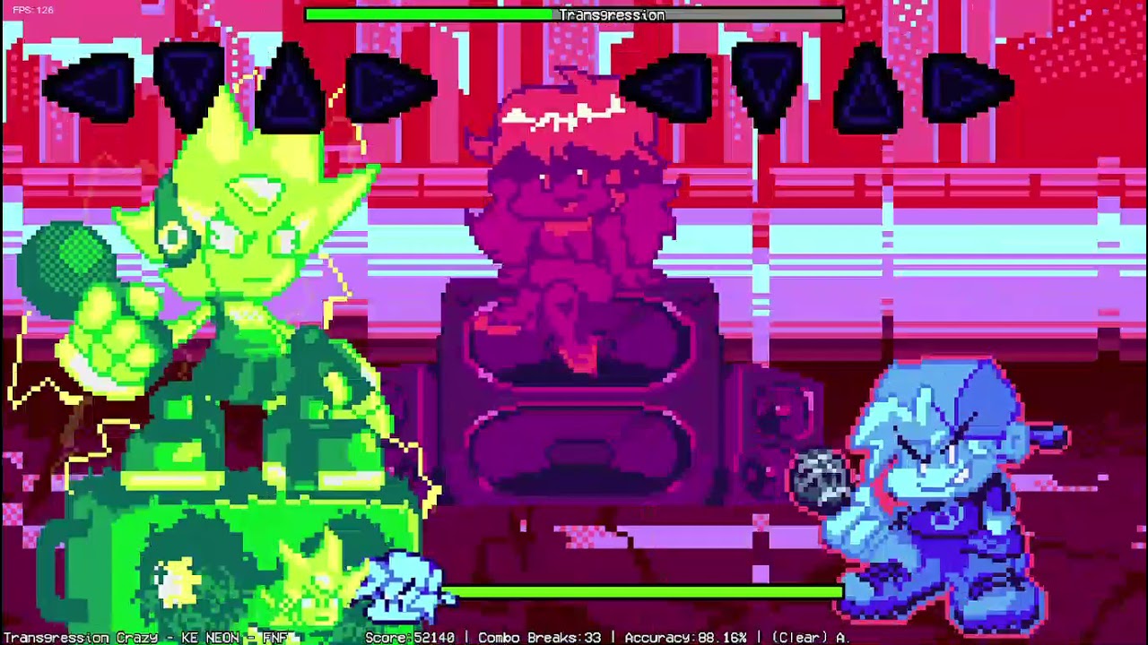 FNF vs NEON Transgression crazy mode - YouTube