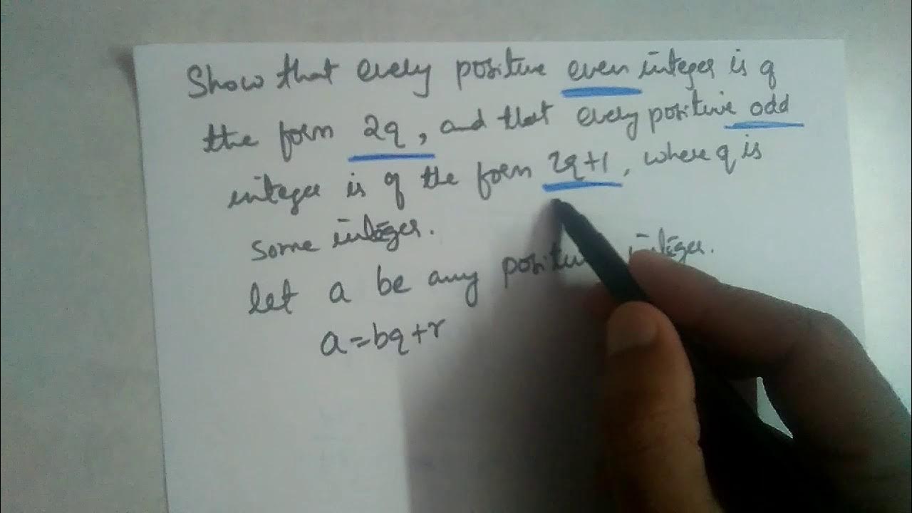 Show that every positive even integer is of the form 2q and every odd integer is of the form 2q ...
