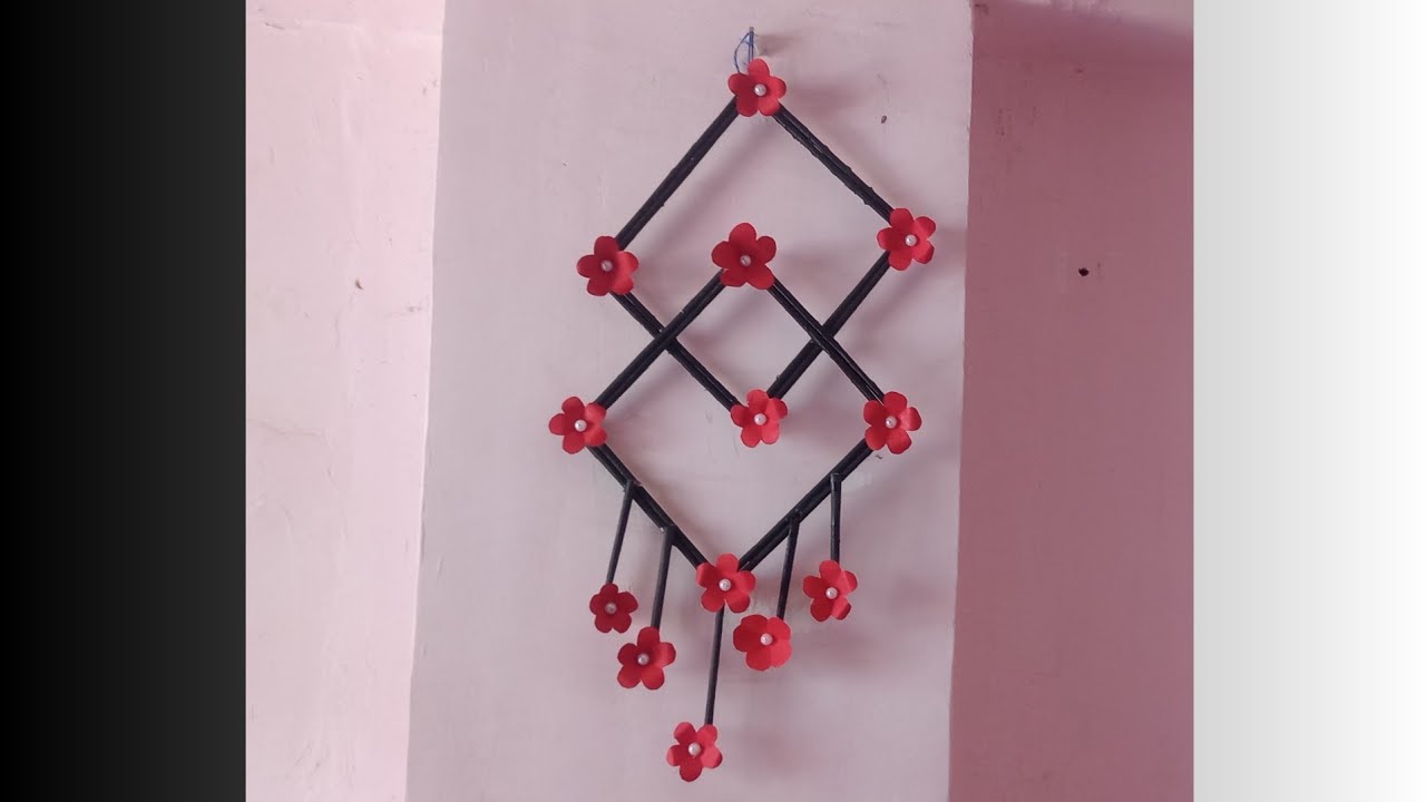 easy And Beautiful Paper Flower Wall Hanging How To Make Flower Wall Hanging Nive Craft easy-and-beautiful-paper-flower-wall-hanging-how-to-make-flower-wall-hanging-nive-craft