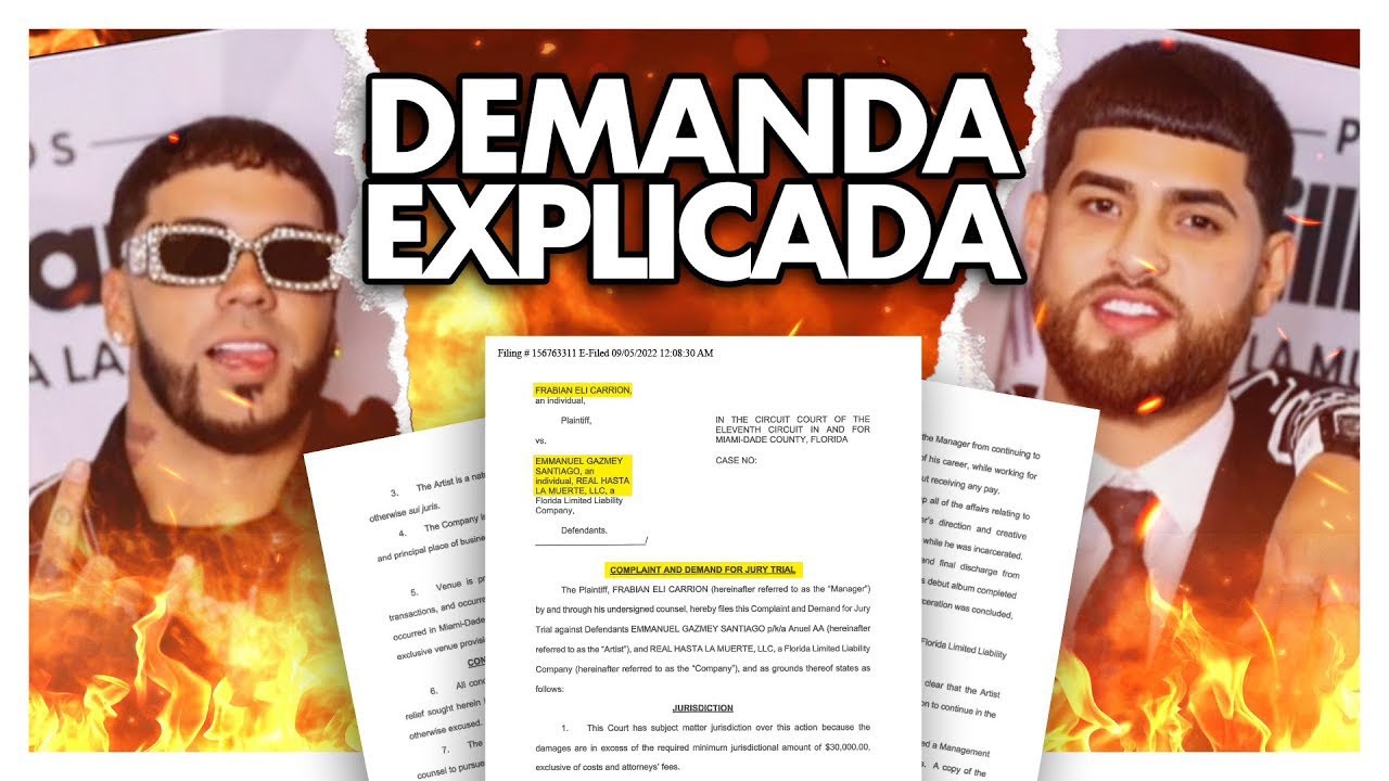 DEMANDA: FRABIAN ELI DEMANDA A ANUEL AA Y ANUEL CONTRADEMANDA A FRABIAN ...
