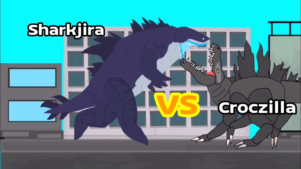 Sharkjira vs Croczilla | AUTO RPG Anything - YouTube