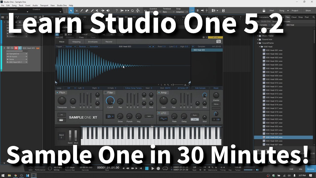 Learn Studio One 5.2 | Sample One in 30 Minutes - YouTube