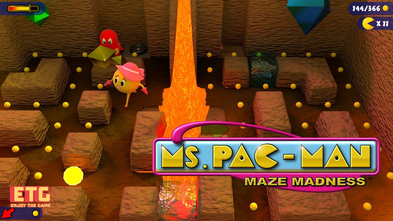 MS PAC MAN Maze Madness PS1 - YouTube