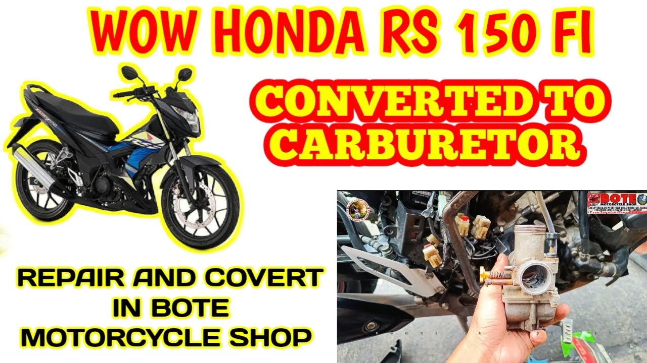 HONDA RS 150 FI CONVERTED TO CARB TYPE ANG LUPET GRABE - YouTube