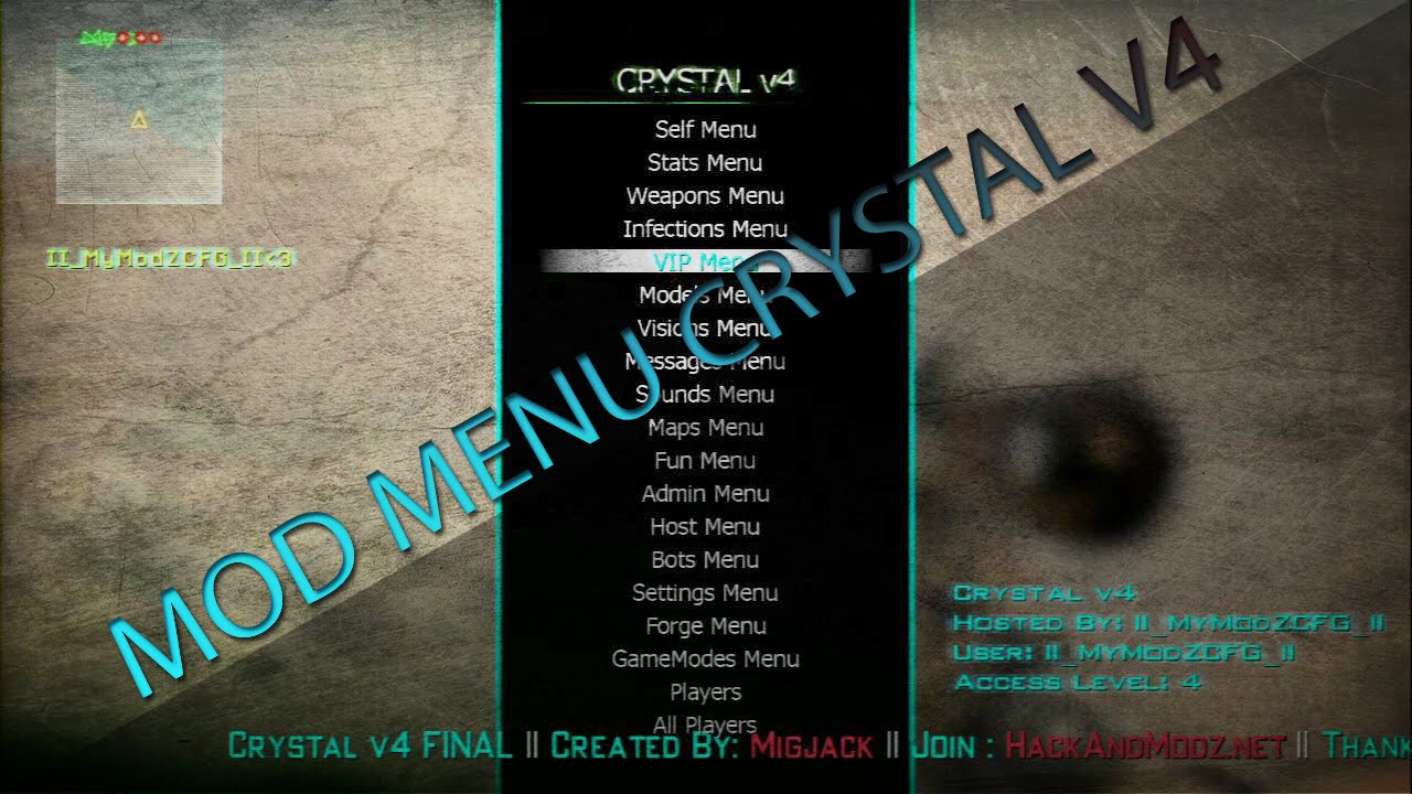[MW2/HACK] Crystal v4 FINAL Mod Menu ! BEST MENU ! - YouTube