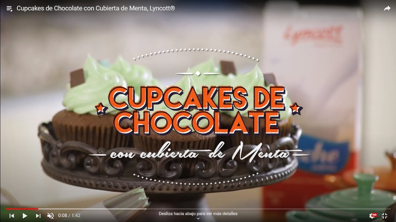 Cupcakes de Chocolate con Cubierta de Menta, Lyncott® - YouTube