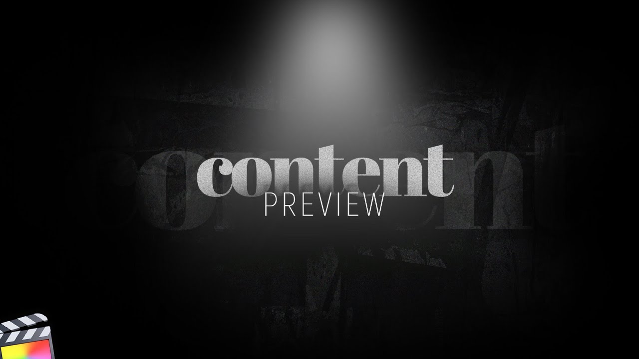 Content Preview of Cinematic Lower Thirds for Final Cut Pro - YouTube