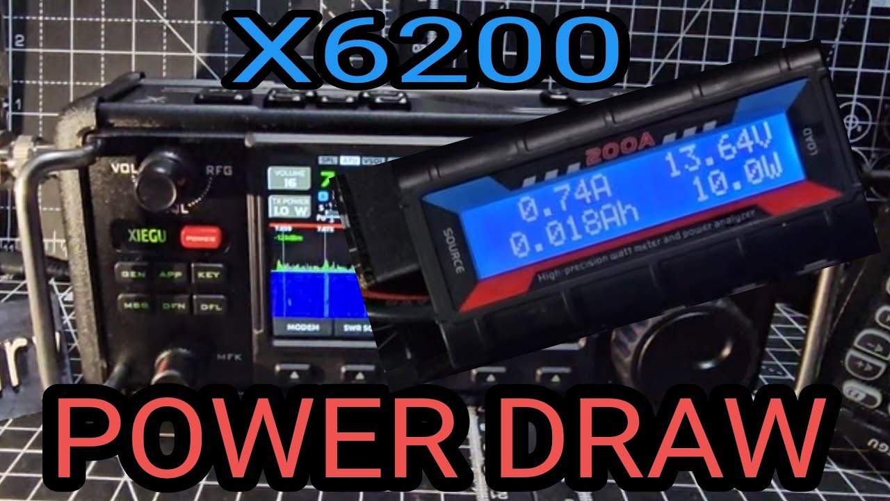 XIEGU X6200 - POWER DRAW - YouTube