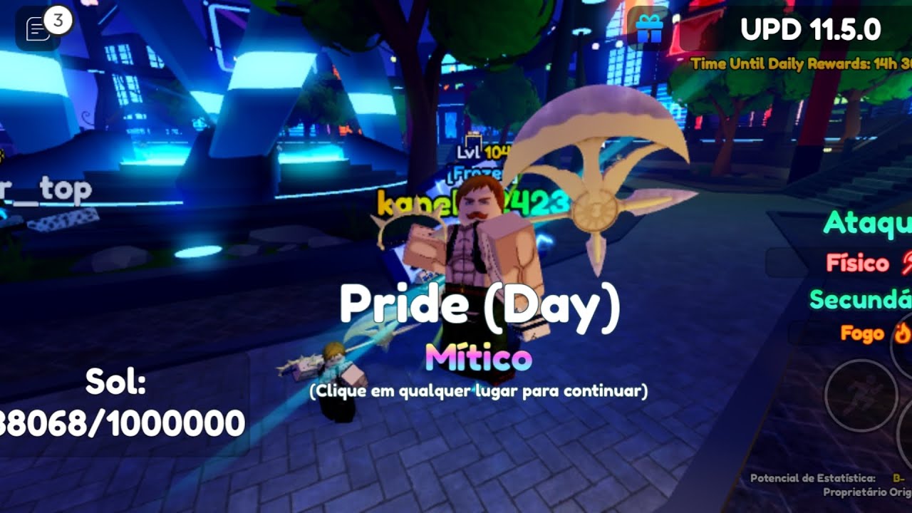 Anime adventures Showcase Escanor/Pride (Day) lvl 90 - YouTube