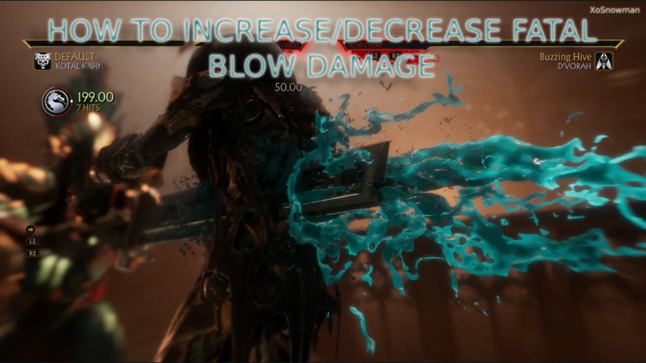 Mortal Kombat 11 - How to increase/decrease damage on fatal blows!!! - YouTube