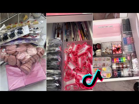 [ASMR] Nail Tech Organisation And Restock | TIKTOK COMPILATION
