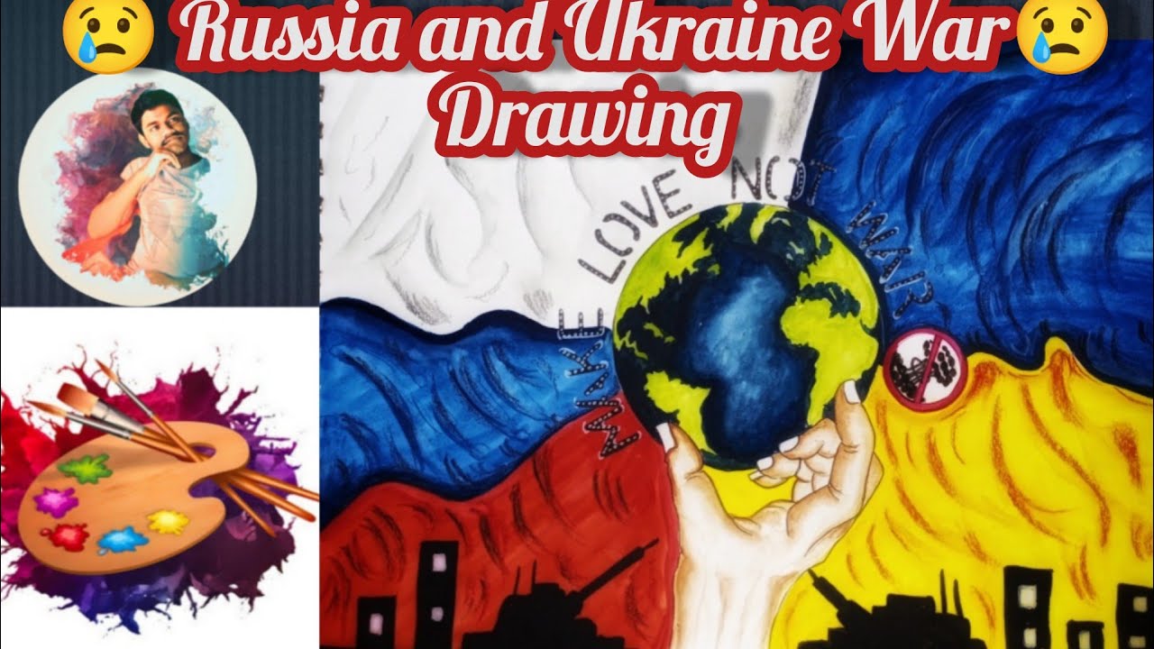 Russia vs Ukraine war|Stop the war poster|Russia vs Ukraine War Drawing ...