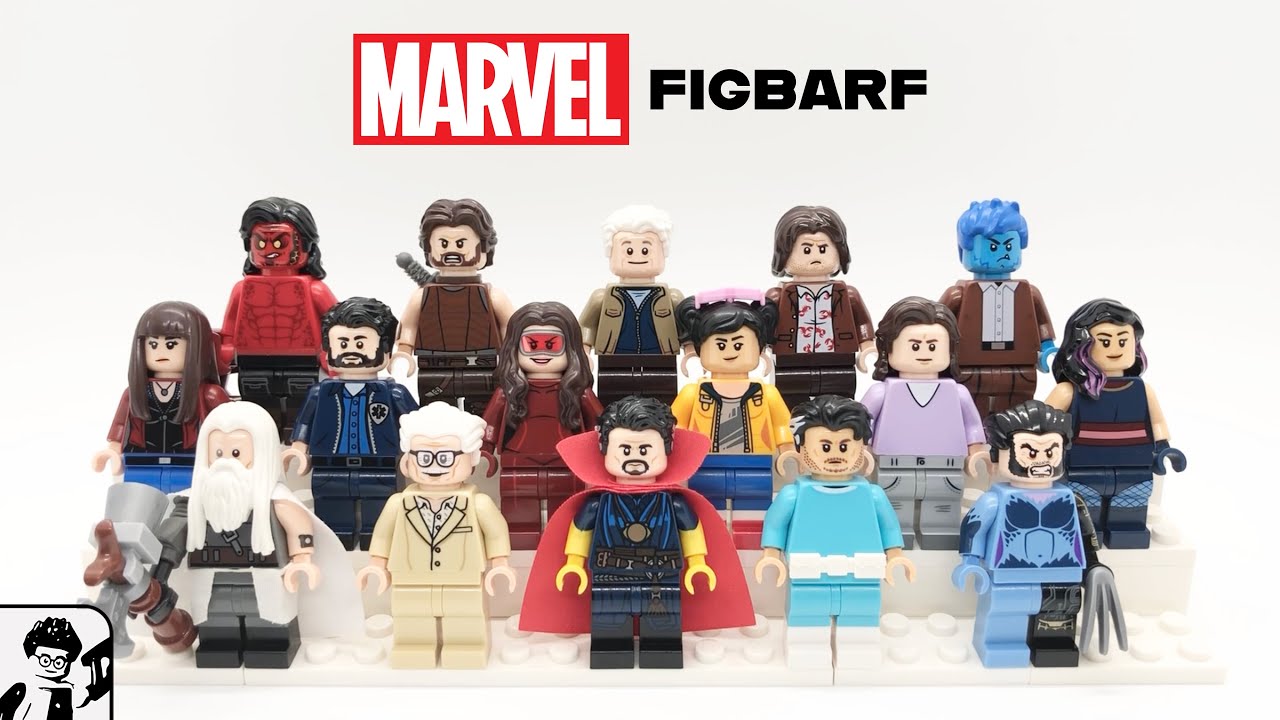 LEGO Marvel Figbarf Custom Minifigures (Mr. Fantastic, X-Men, Kraven ...