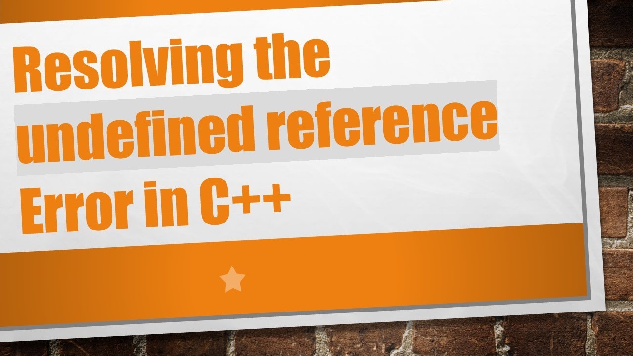 Resolving the undefined reference Error in C+ + - YouTube