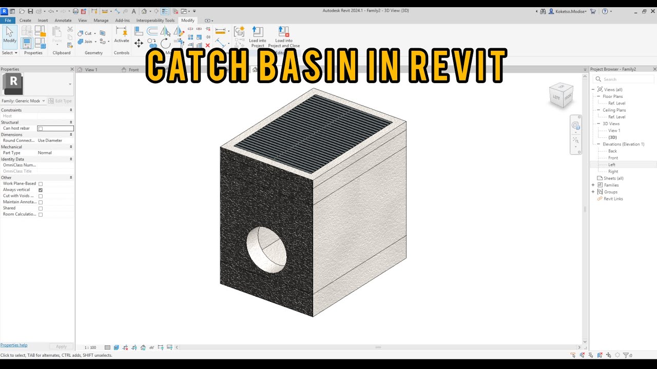 Catch Basin in Revit - YouTube