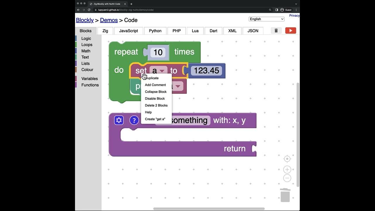 Zig Visual Programming with Blockly - YouTube