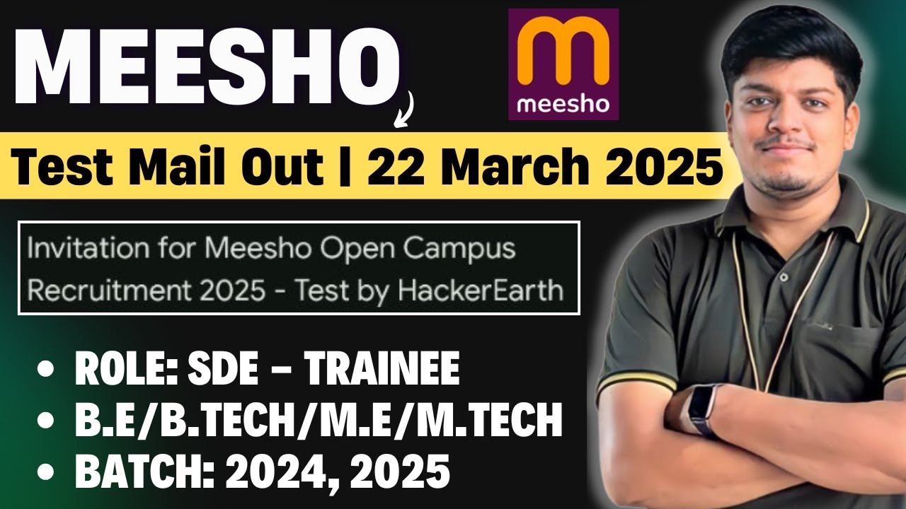 Meesho Test Mail Out | Meesho Exam Pattern 2024, 2025 | Meesho Open ...