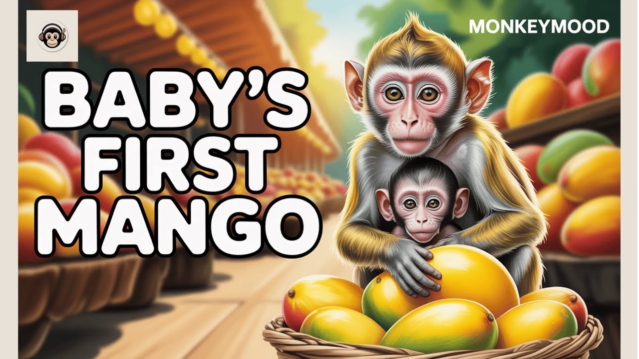 Baby Monkey’s First Mango at the Market 🥭🐒 | Heartwarming Moment - YouTube