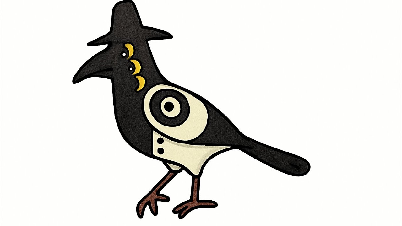 How to Draw Sussy Magpie | Easy Drawing for Kids | Step by Step ...