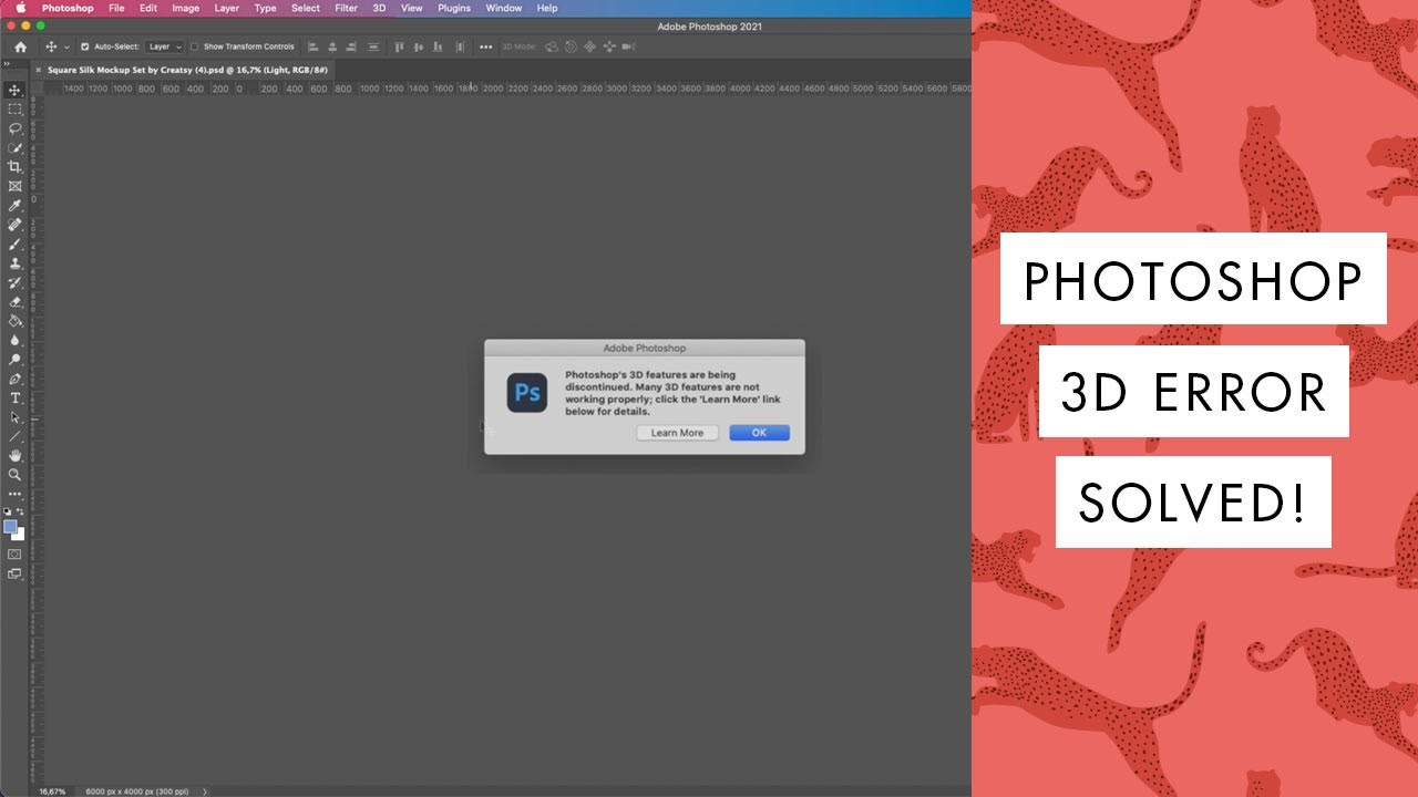 Solution to Photoshop mockup error: 3D features are being discontinued - YouTube solution-to-photoshop-mockup-error-3d-features-are-being-discontinued-youtube