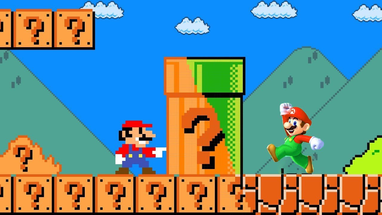 Super Mario Bros. but Everything Mario Touch turns to Item Blocks ...