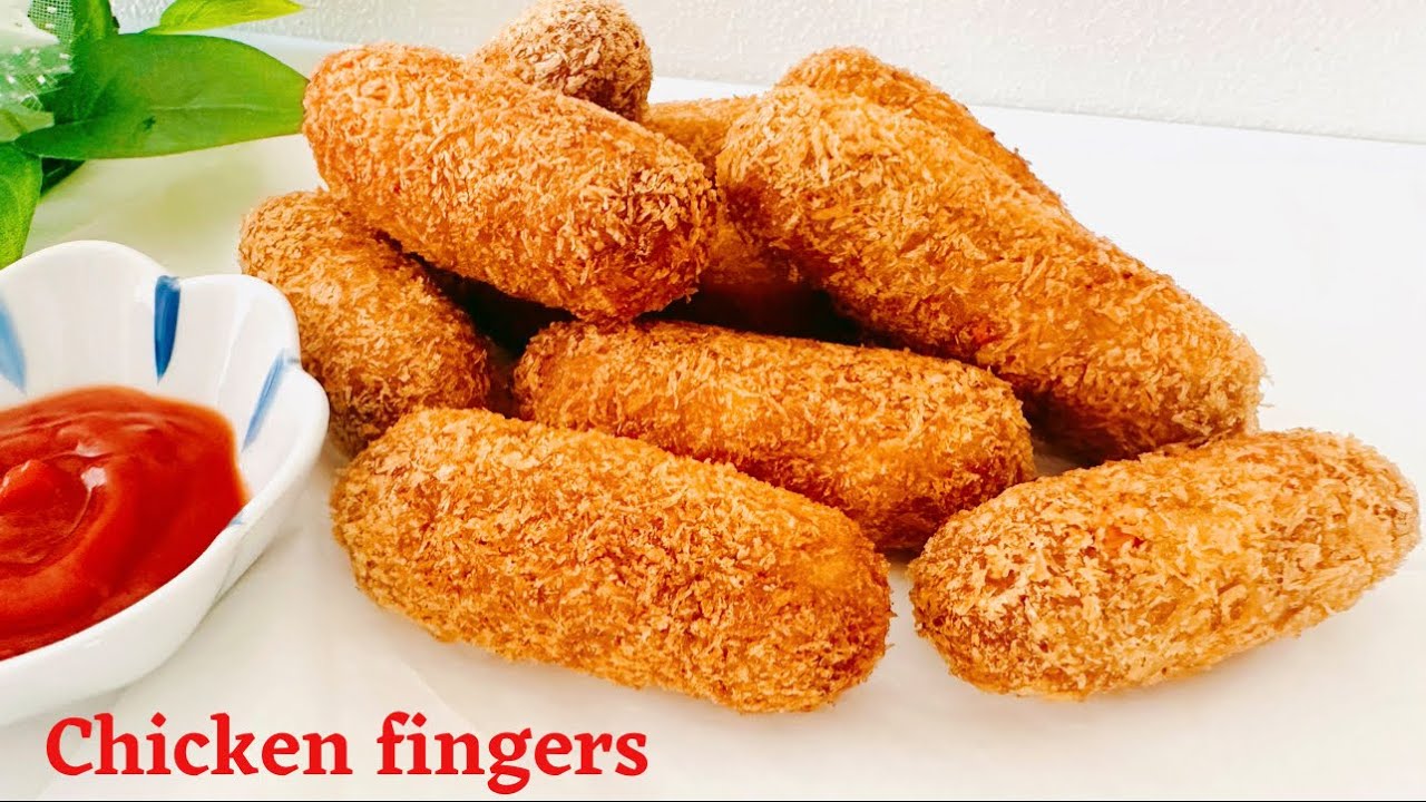 Super crispy, cheesy , crunchy Chicken fingers 😋 | chicken sticks ...
