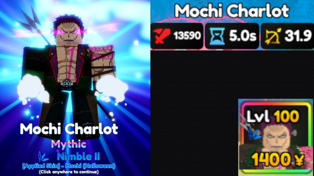 Level 100 Evolved Mochi + Halloween Skin Showcase - YouTube