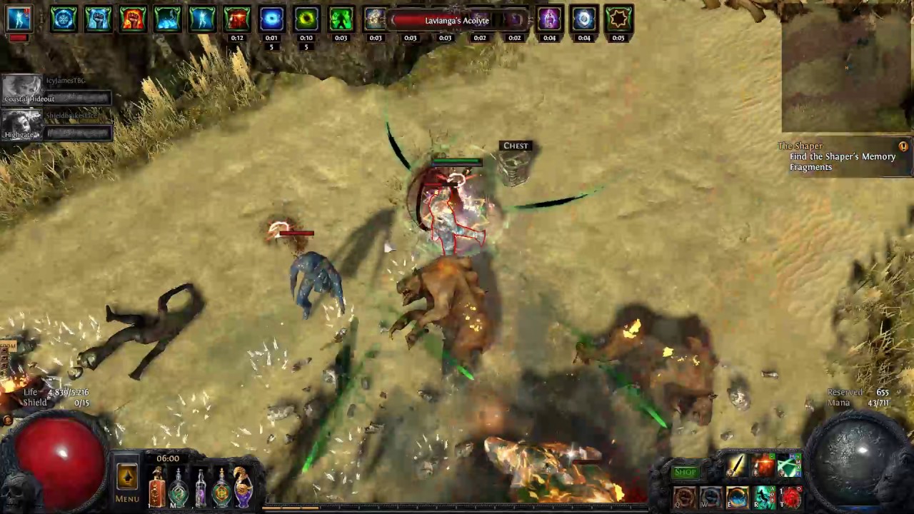 Path of Exile - 2.5 - Shadow - Chaos Blade Flurry - Gorge Map - YouTube