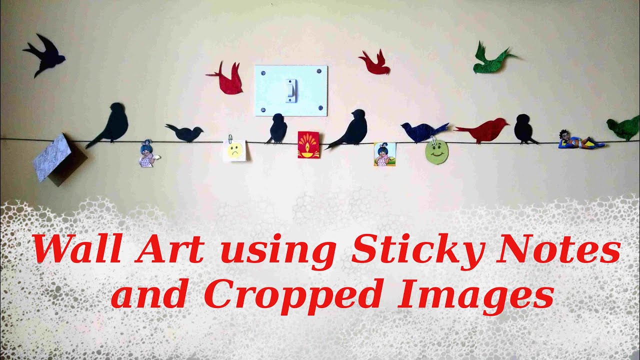 wallart using sticky notes - YouTube