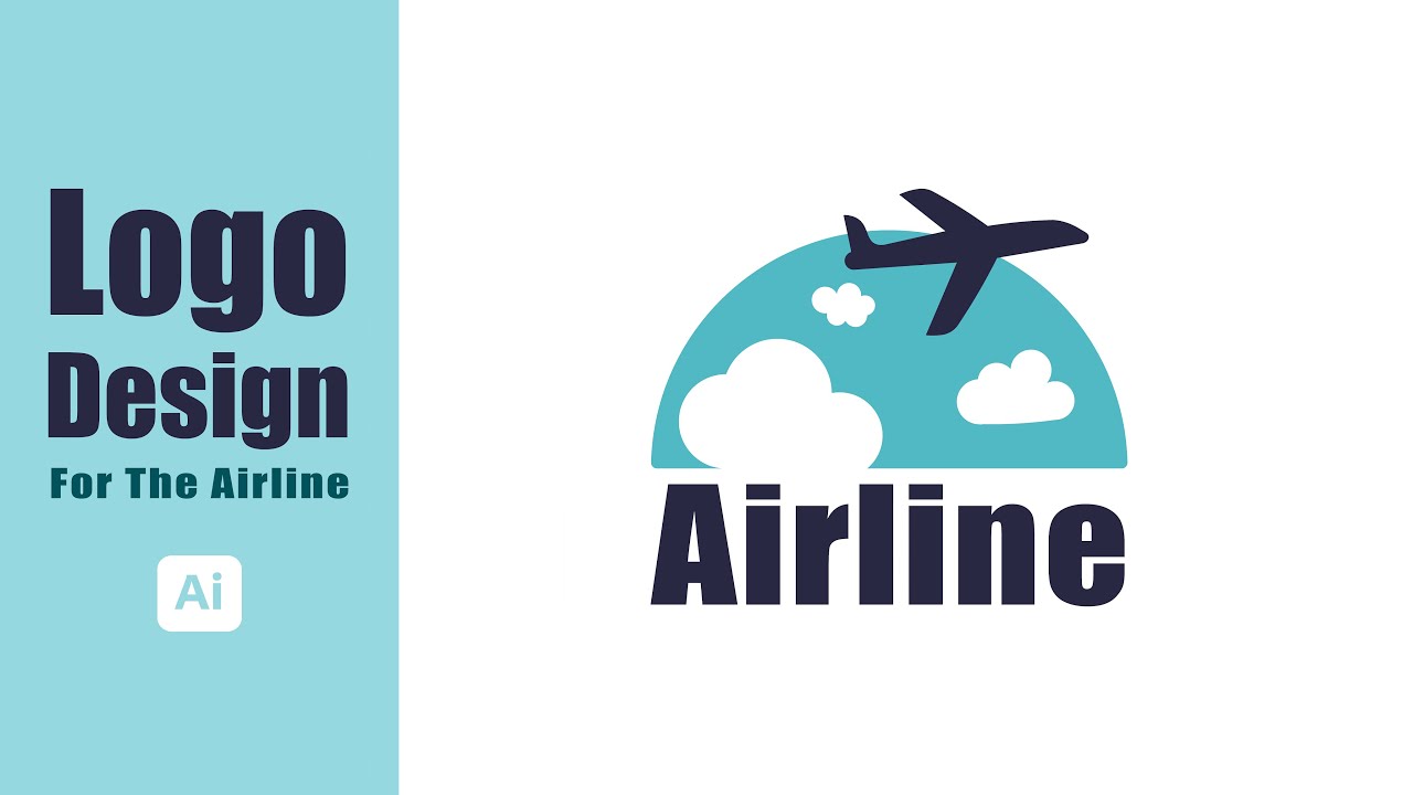 How to design a airline logo in adobe illustrator - YouTube