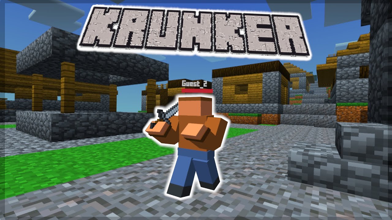 40 Player Krunker But Its Minecraft - YouTube