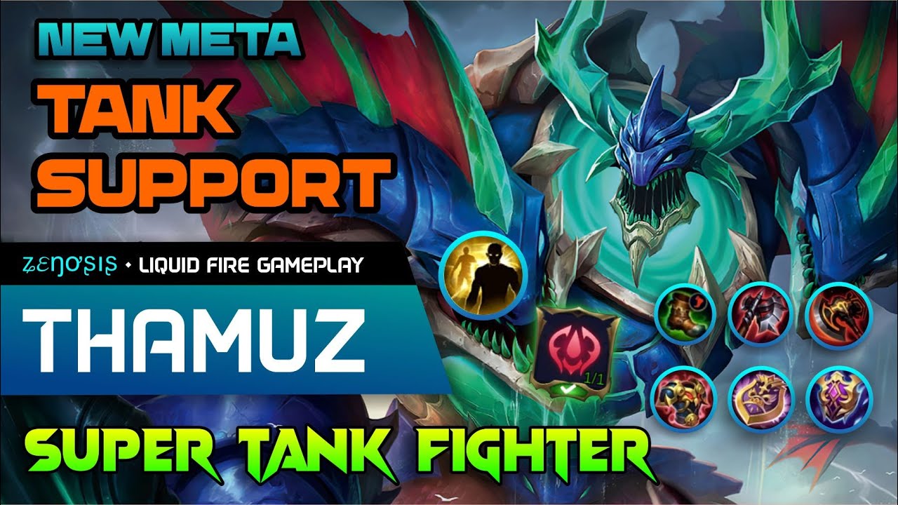 Liquid Fire Thamuz Gameplay | Tank Support Build 2021 | MLBB - YouTube