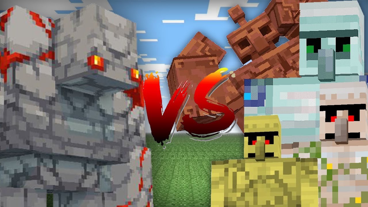 Redstone GOLEM vs ALL GOLEM in Minecraft Mob Battle - YouTube