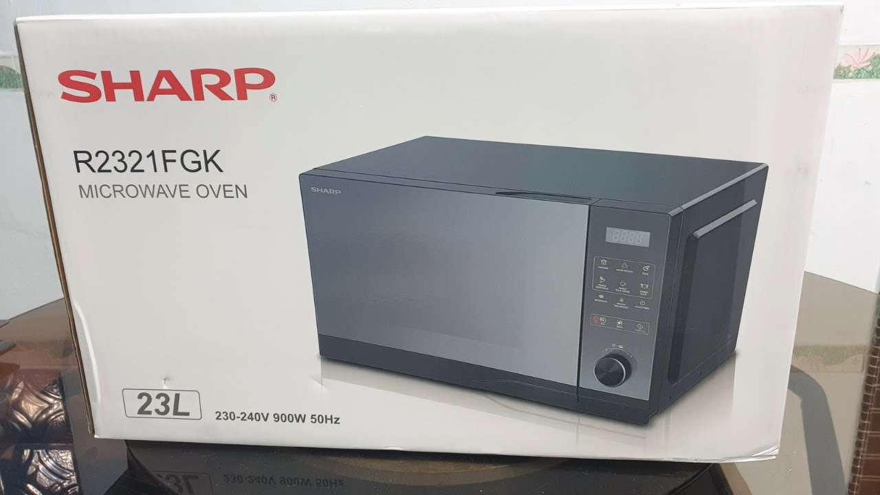 SHARP R2321FGK 23L Digital Dial Flatbed Microwave Oven - YouTube