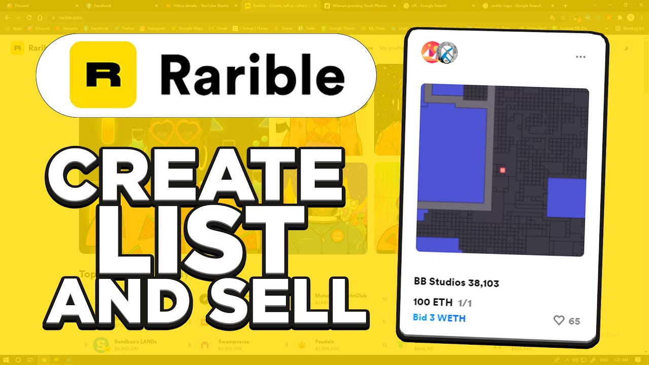 How To Create, List and Sell NFTs on Rarible Rarible | NFT Guide - YouTube
