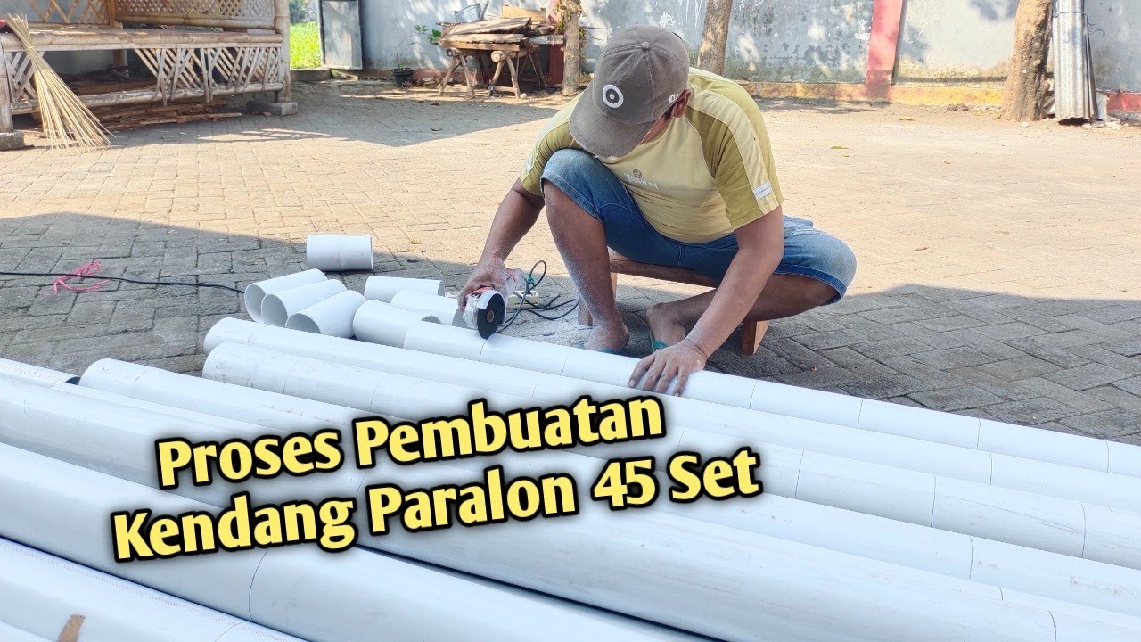 Proses Pembuatan Kendang Paralon 45 Set Warna Hijau Toska - YouTube