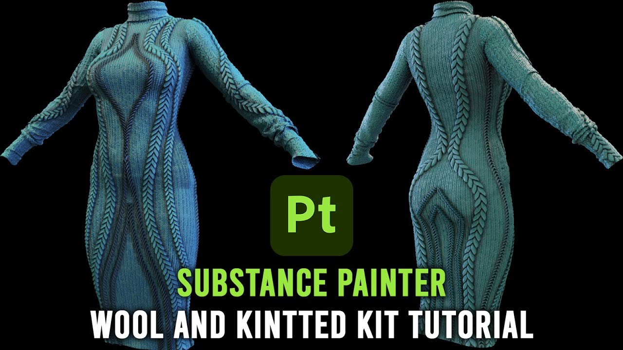 substance painter tutorial: wool and knitted material Toolkit - YouTube