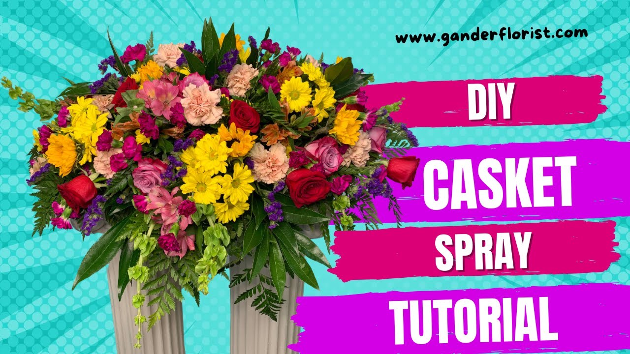 How To Make Casket Spray Flower Arrangement - YouTube