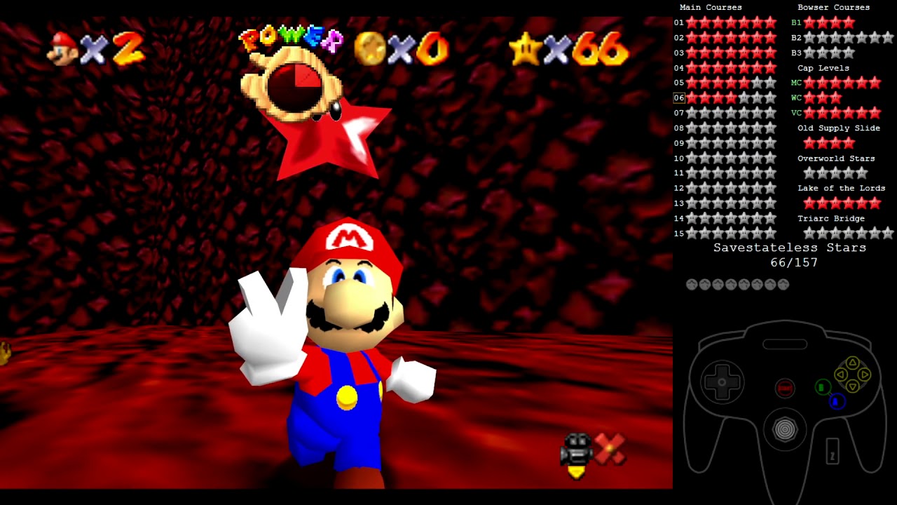 Super Mario 74 Extreme Edition - Course 6: Infernopit Cave ...