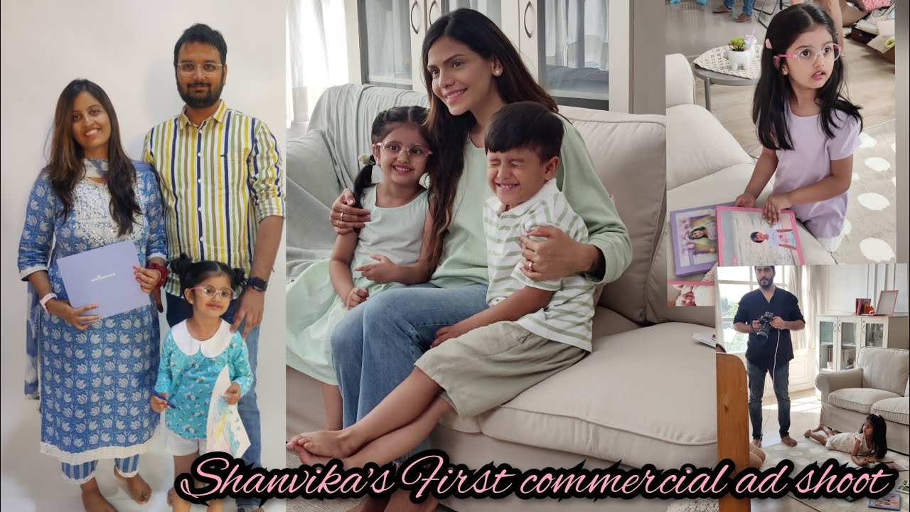 Shanvika's First commercial ad film shoot | Proud moment for us | mujhe ...