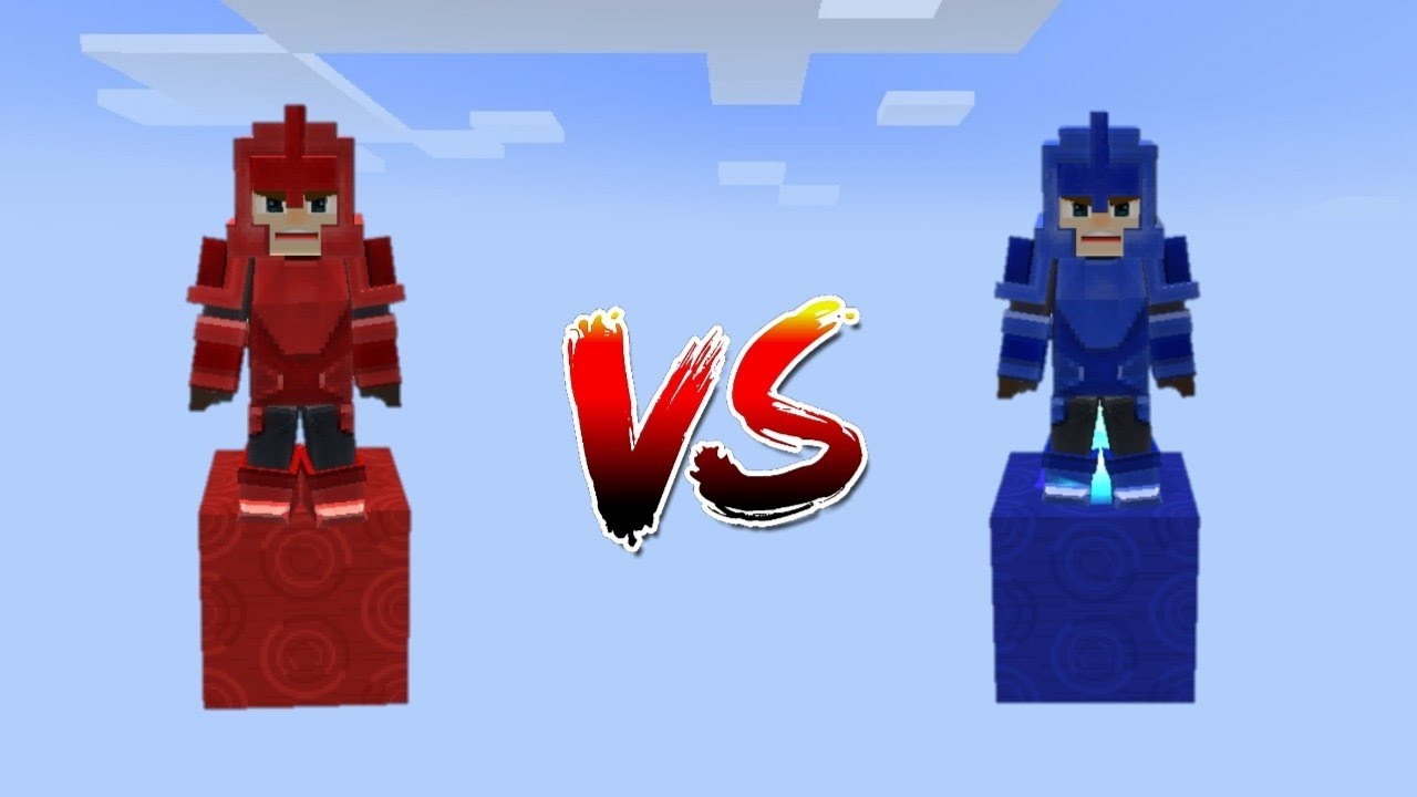 Funny 1 BLOCK Battle (Red Vs Blue) In Bedwars (Blockman Go Blocky Mods ...