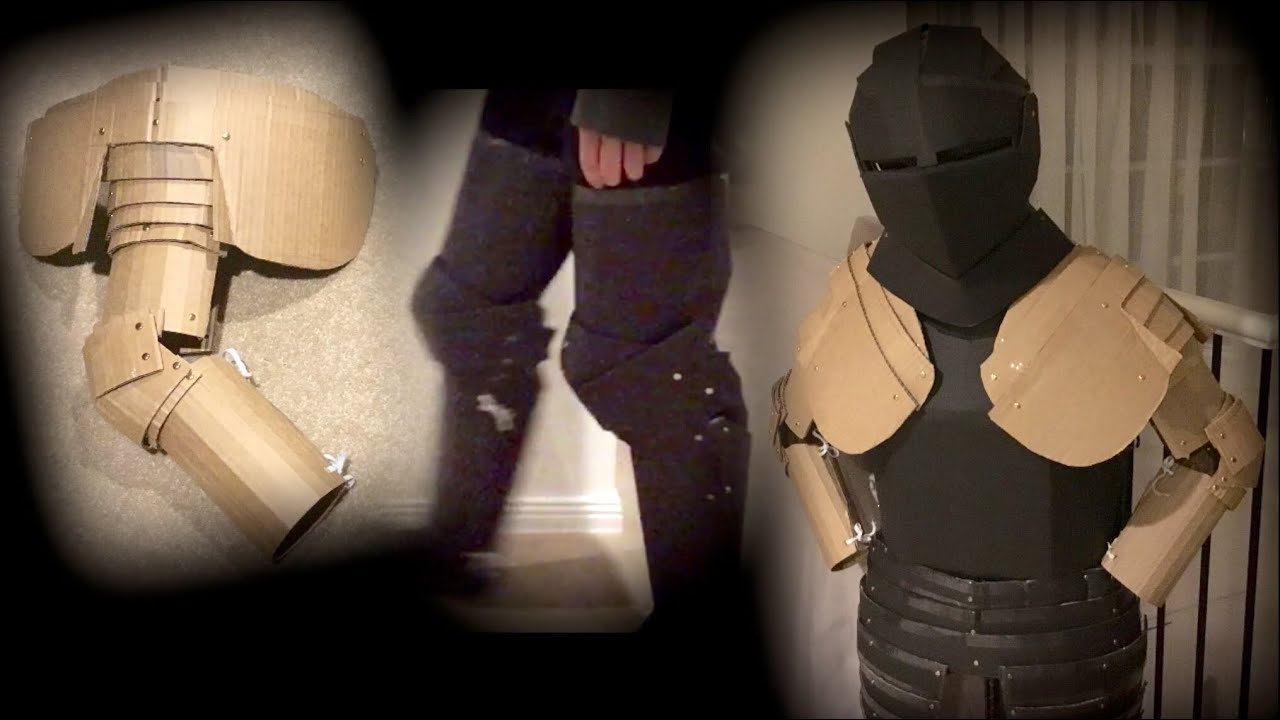(Part 4) Cardboard Black Knight Armour - YouTube
