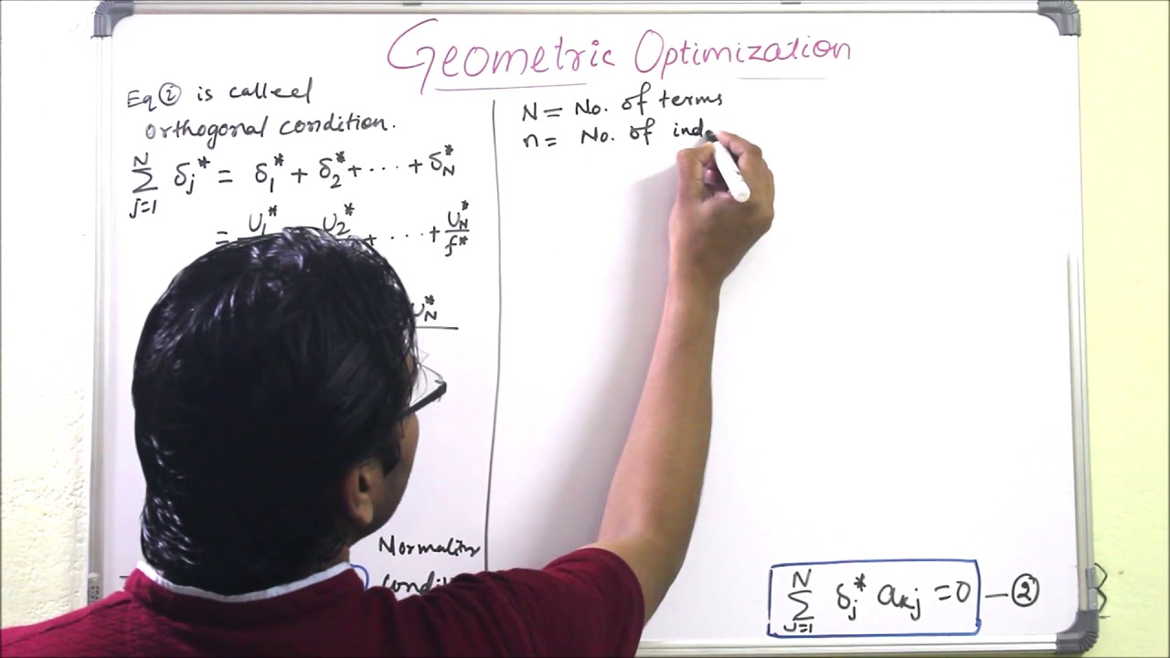 Lecture 2 Geometric Optimization Unconstrained Geometric Optimization Youtube